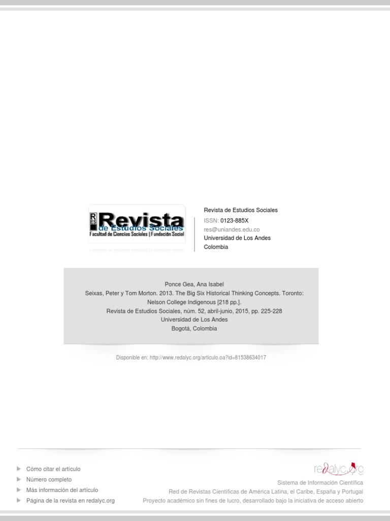 Conceptos Clave del Pensamiento Histórico | PDF | Método de enseñanza ...