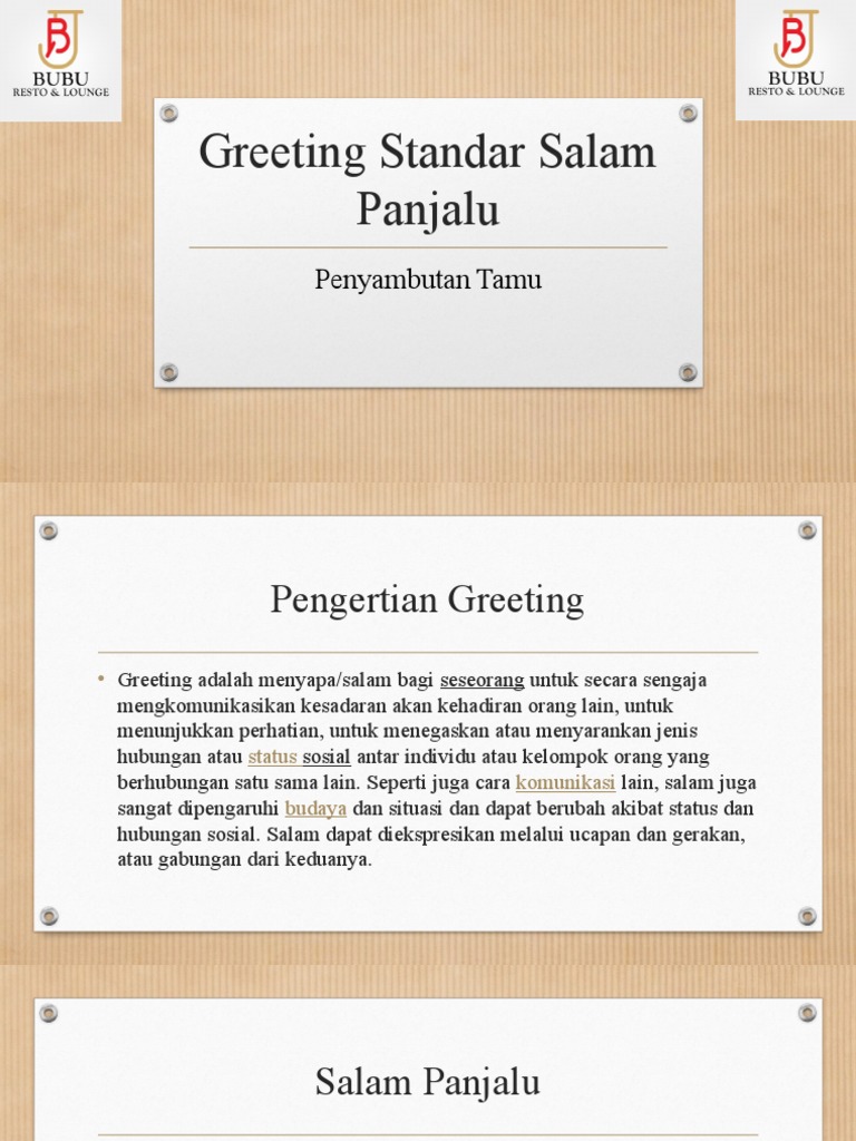 Greeting Standar Salam Panjalu | PDF