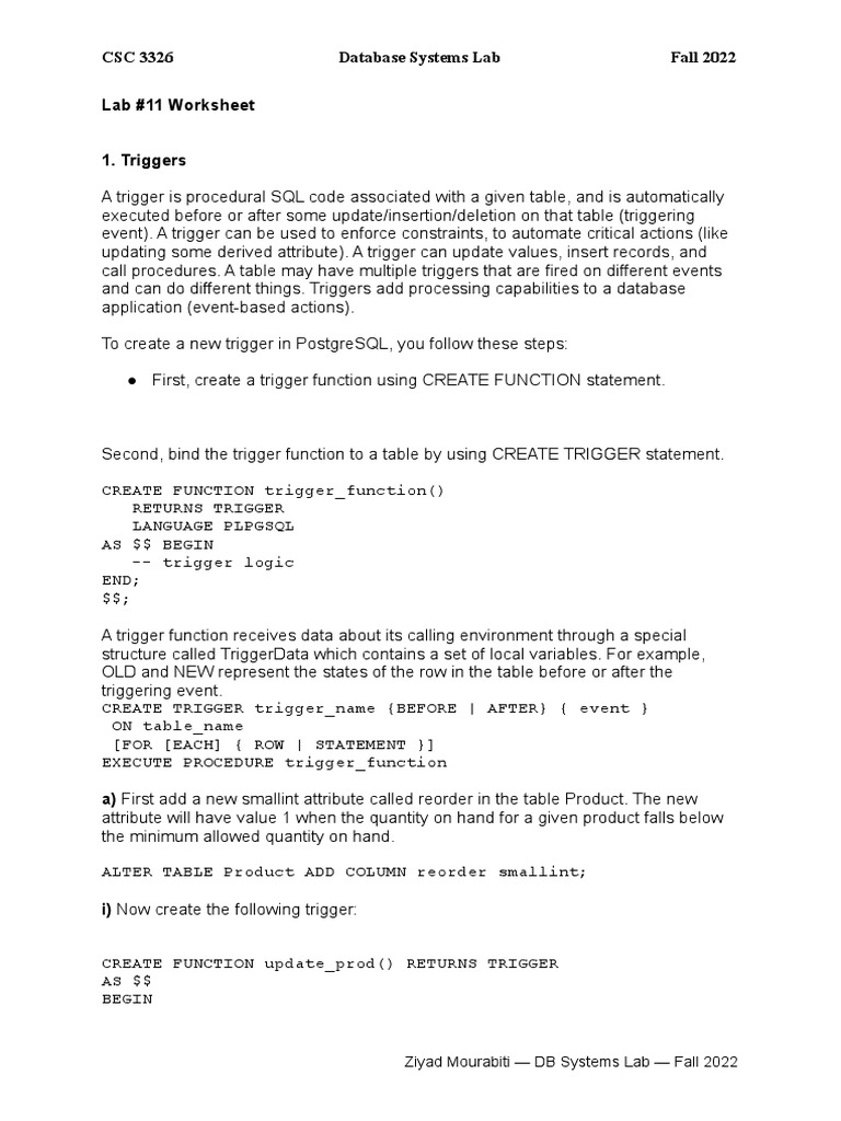 Lab #11 Worksheet | PDF | Software Development | Information Technology ...