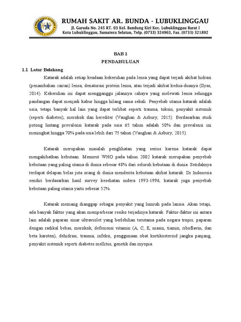 Katarak: Penyebab dan Penanganan | PDF