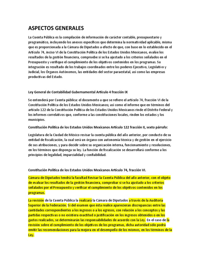Cuenta Pública Actualizado | PDF | Contabilidad | Presupuesto