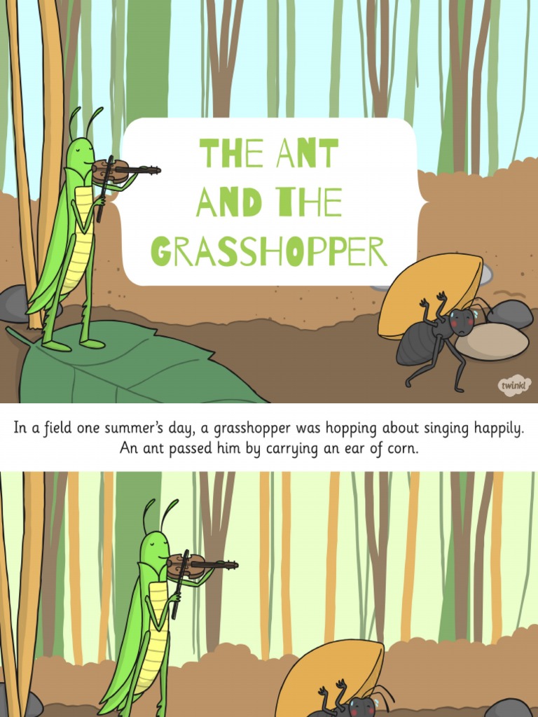 T T 14202 The Ant and The Grasshopper Powerpoint | PDF