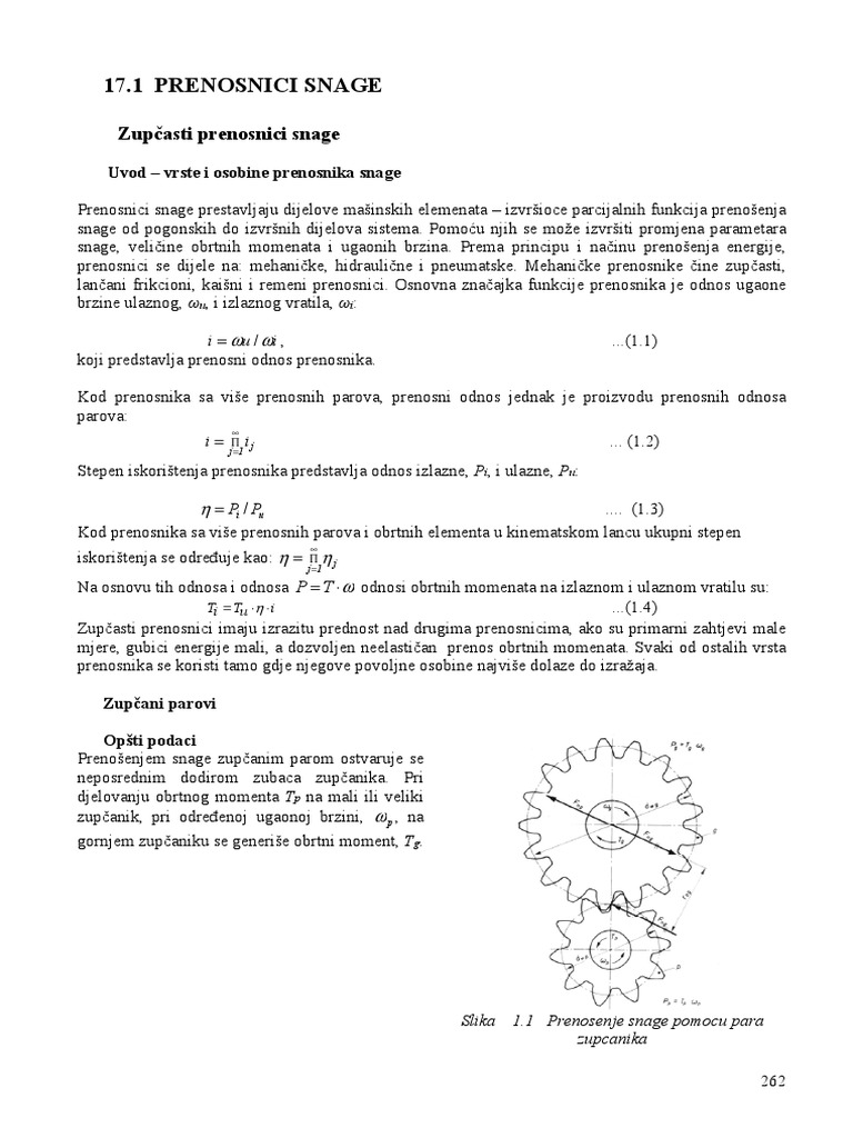 Zupčasti Prenosnici Snage | PDF