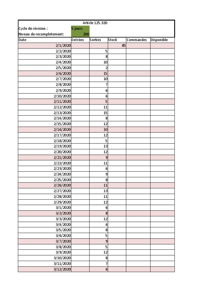 2-Fiche de Stock | PDF