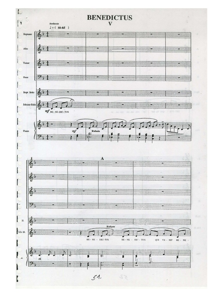 Benedictus - Misa Brevis - Jaime León - Vocal Score | PDF