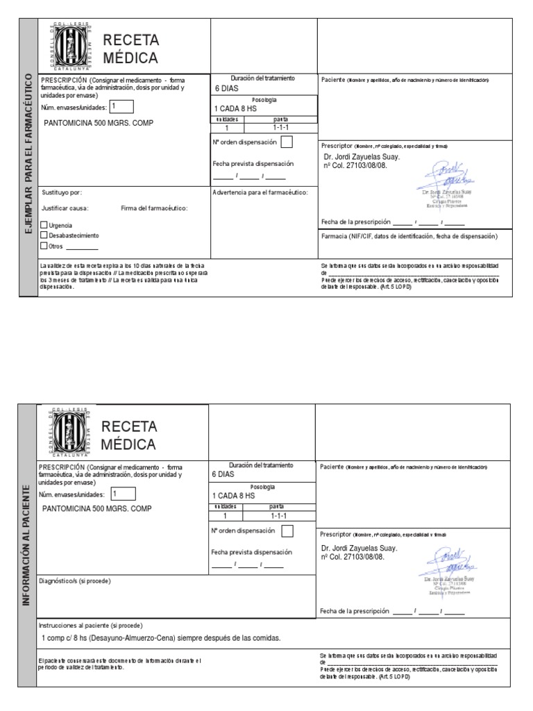 PANTOMICINA | PDF | Prescripción médica | Farmacia