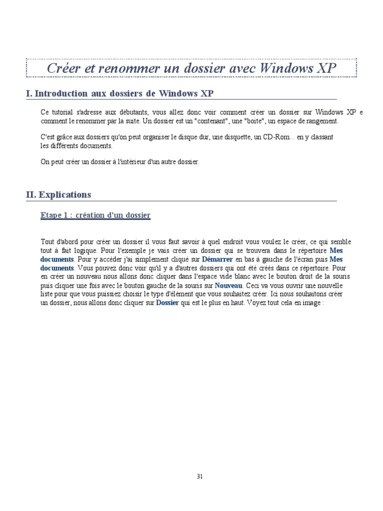 Creer Des Dossier | PDF | Répertoire (informatique) | Architecture ...