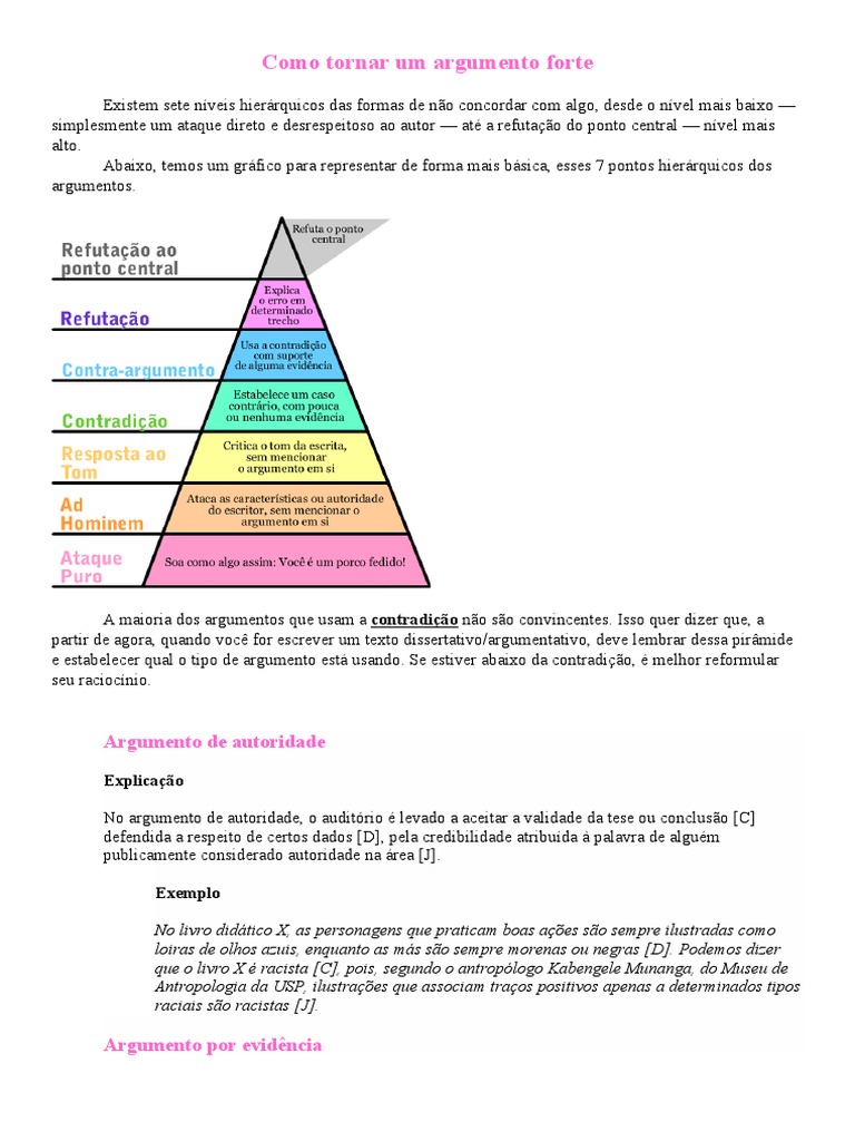 Como Tornar Um Argumento Forte | PDF | Argumento | Evidência