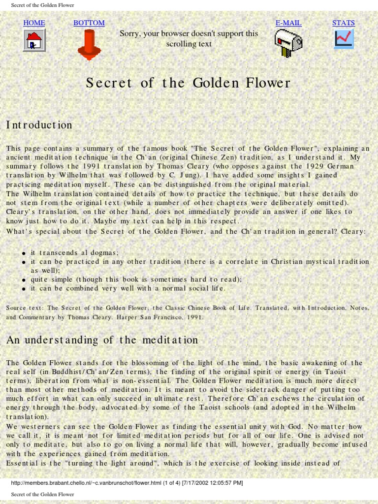 Golden Flower Meditation Overview | PDF | Meditation | Zen
