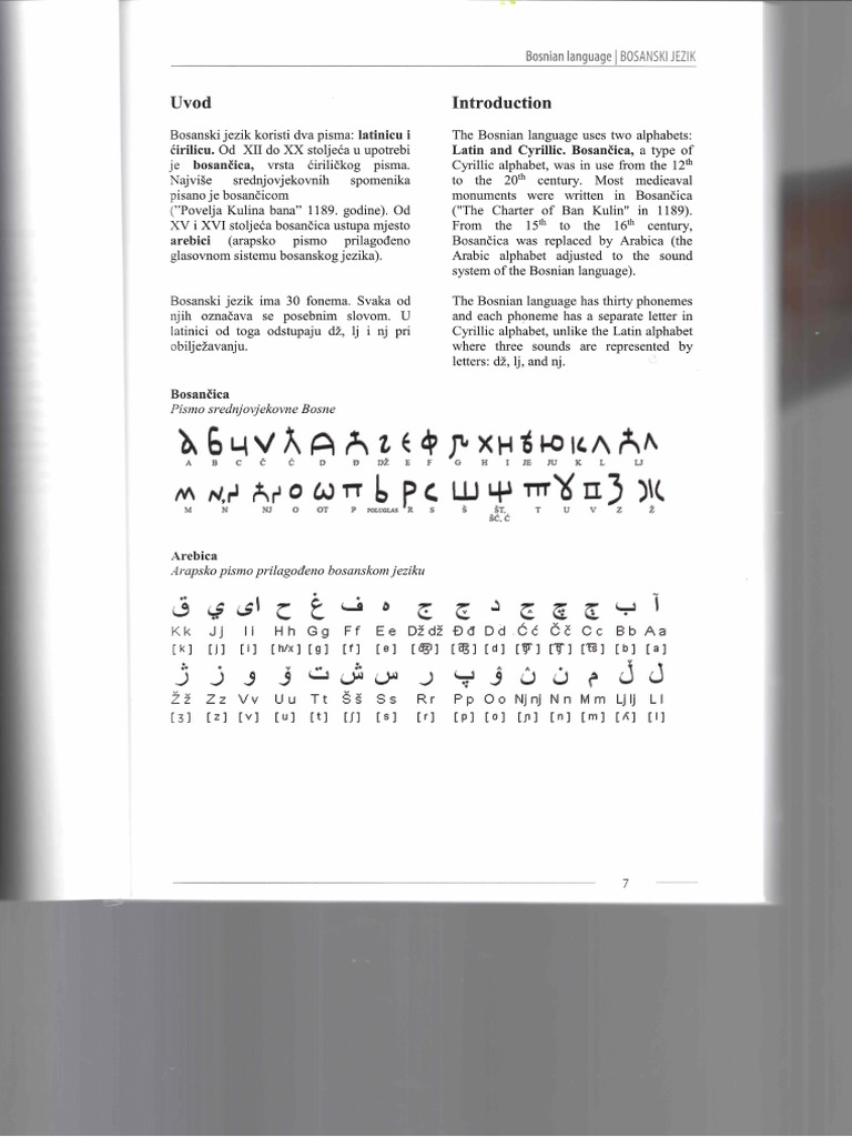 Bosanski Jezik Uvod | PDF
