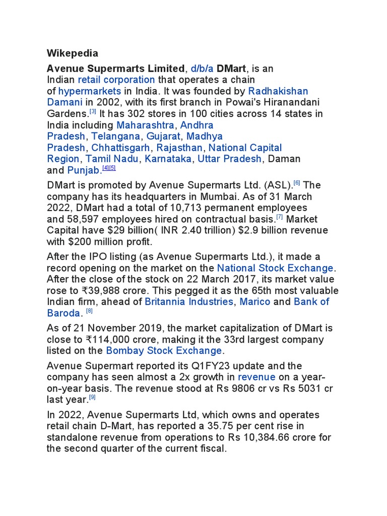 An in-depth analysis of DMart's marketing strategies, digital presence ...