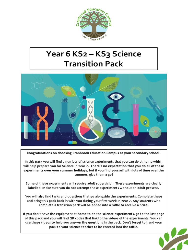 Year 6 Science Transition Experiments | PDF | Ph | Water