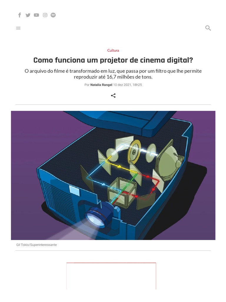Como Funciona Um Projetor de Cinema Digital - Super | PDF | Tecnologia ...