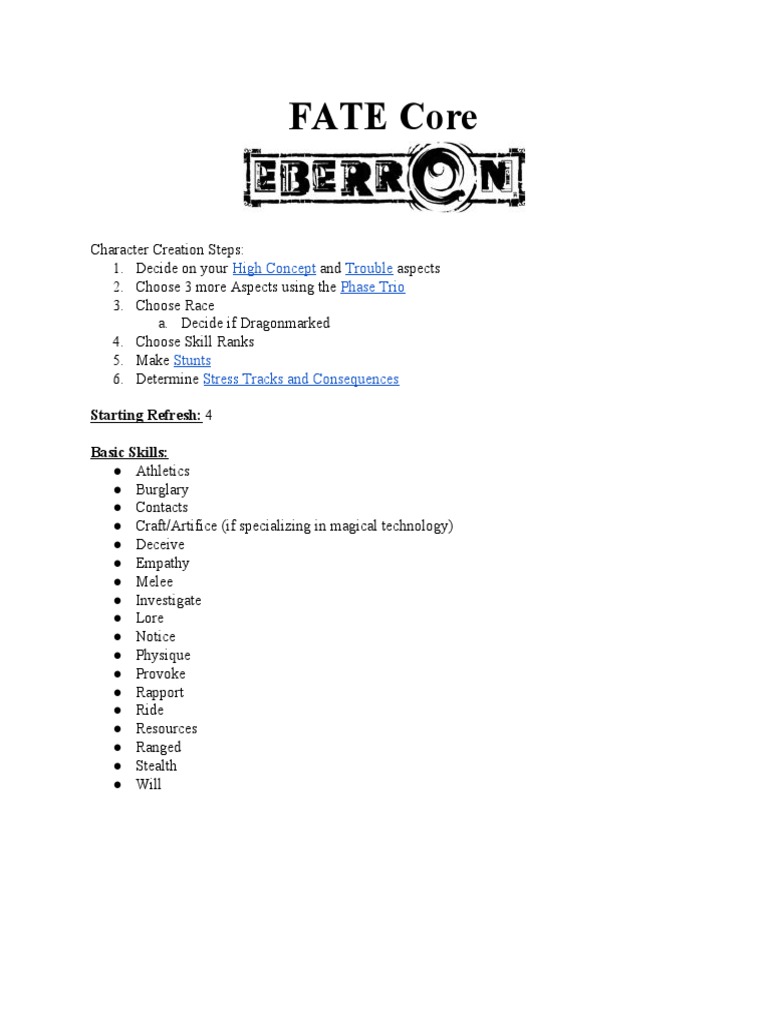 Fate Core Eberron | PDF
