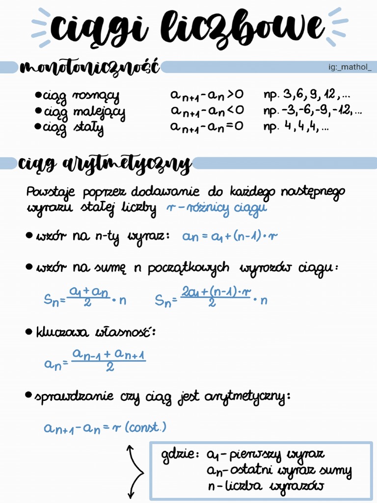 Ciągi Liczbowe | PDF