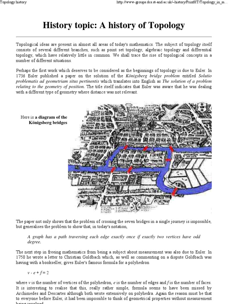 A History of Topology | PDF | Topology | Metric Space