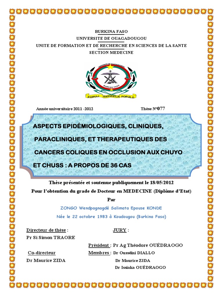 Aspects Epidémiologiques, Cliniques, Paracliniques, ET Therapeutiques ...