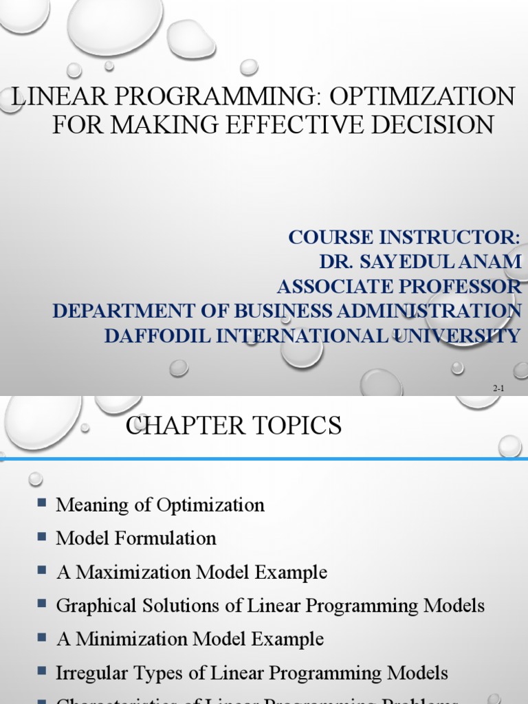 Linear Programming Problem | PDF