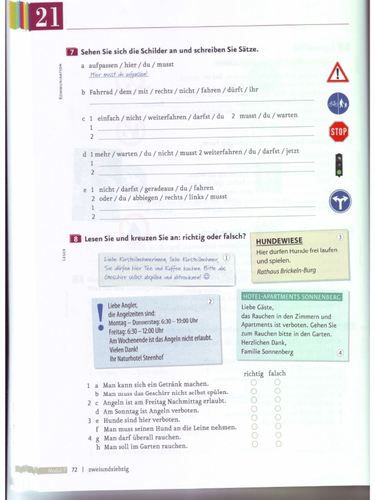 A1 Lektion 21 HA | PDF