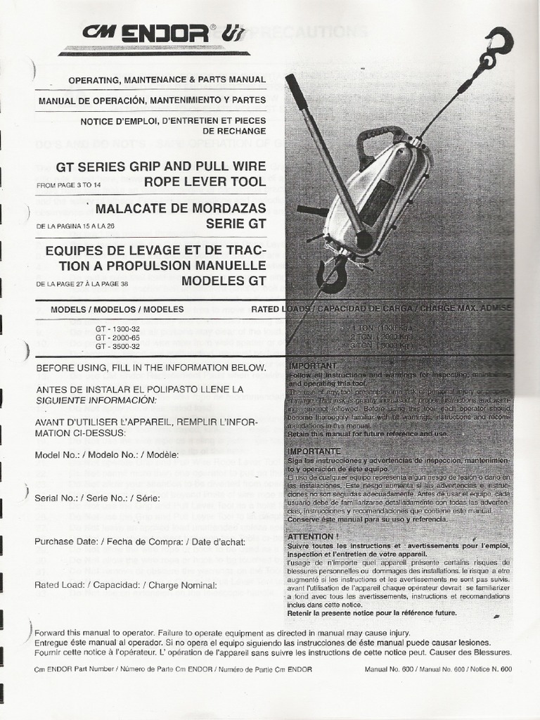 Manual Gt Pdf Rope Clutch