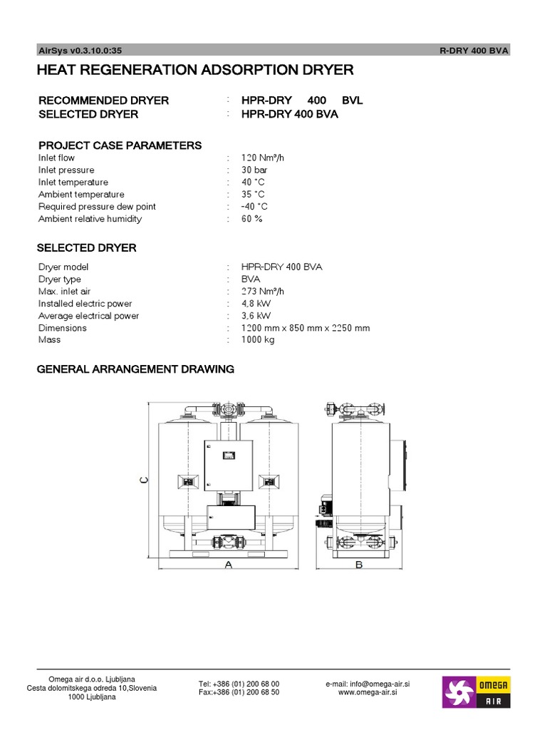 Hpr-Dry 400 Bva | PDF
