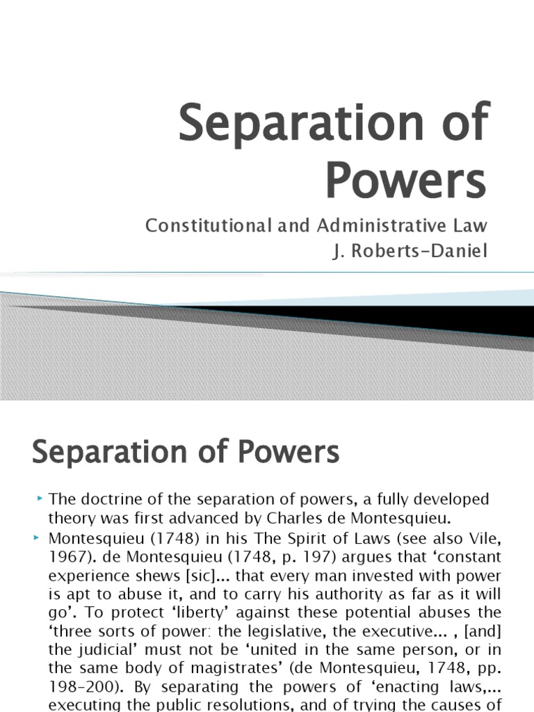 Separation of Powers Powerpoint | PDF | Separation Of Powers | Judiciaries