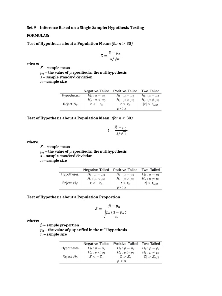 Set 9-2 | PDF | Statistical Significance | P Value