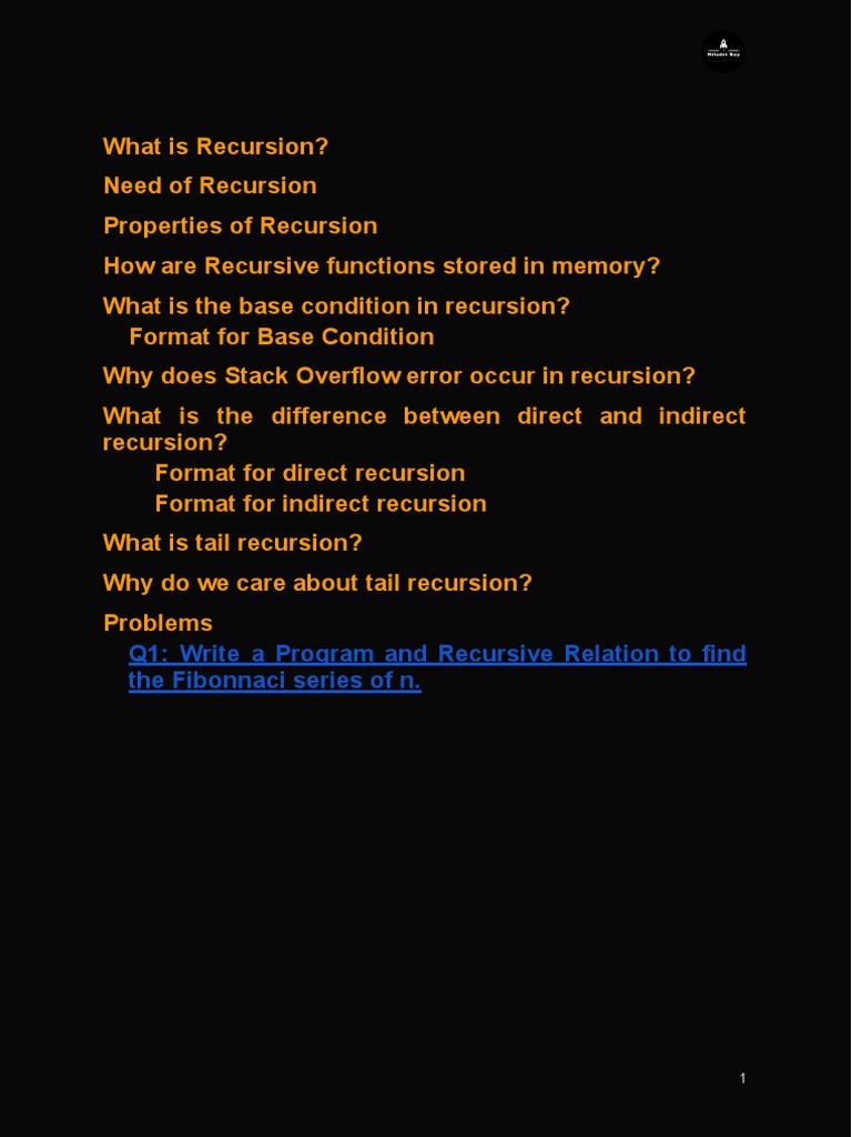 Recursion | PDF | Subroutine | Applied Mathematics Recursion | PDF | Subroutine | Applied Mathematics