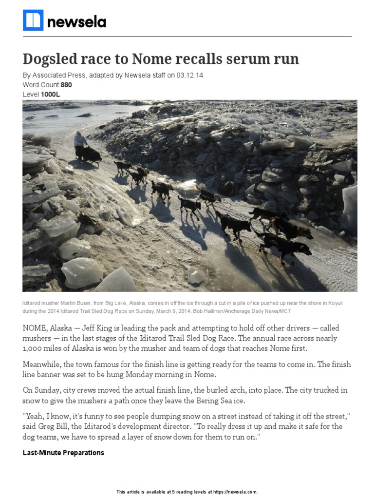 ARTICLE - Sled Dogs | PDF | Iditarod Trail Sled Dog Race | Dog Sledding ...