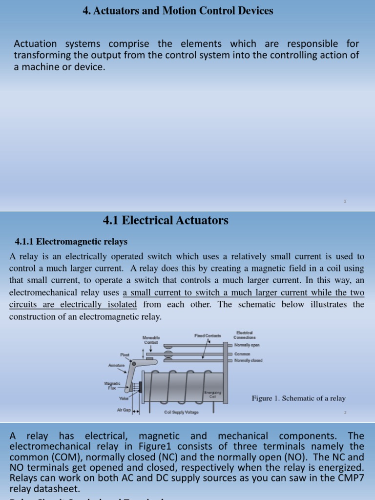 Chapter 4. Actuators and Motion Control Devices | PDF | Electric Motor ...