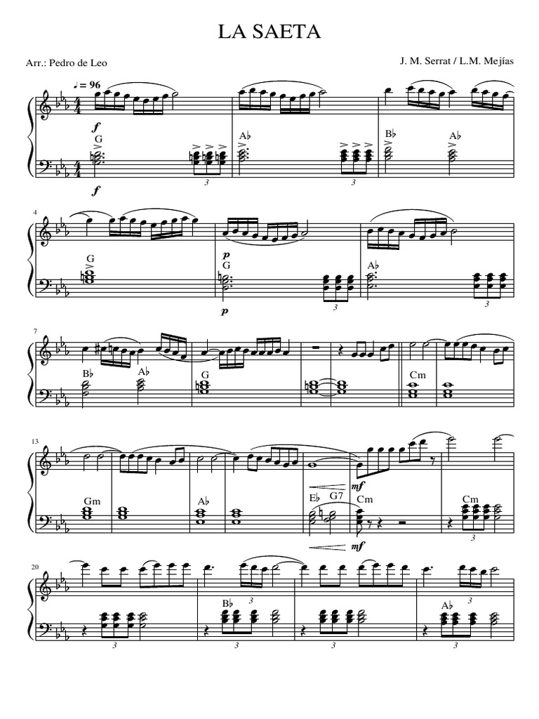 LA SAETA Marcha Semana Santa | PDF