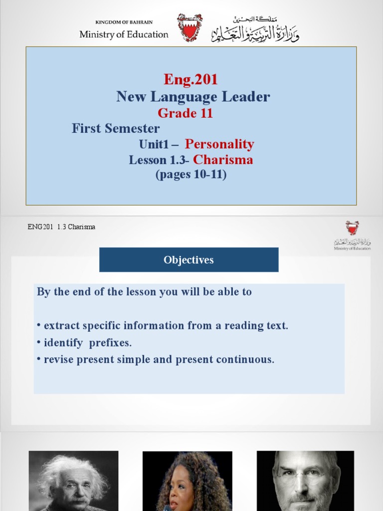 Eng201 Lesson 1 3 Charisma | PDF | Cost Of Living | Charisma