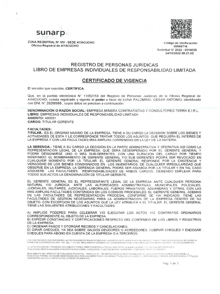 Vigencia de Poder | PDF