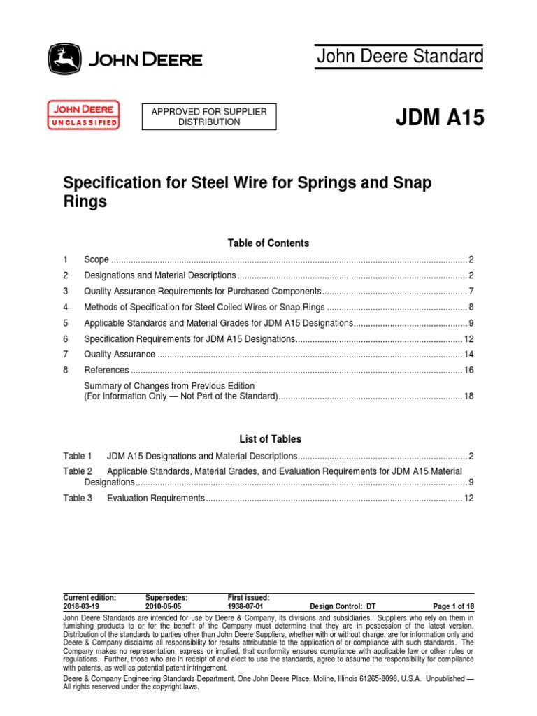 JDM A15 - Rev. 03-2018 | Download Free PDF | Strength Of Materials | Steel