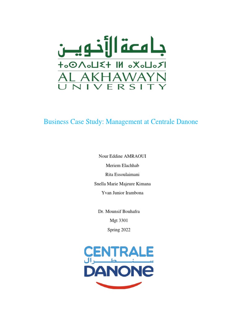 Centrale Danone Paper | PDF | Goal | Employment