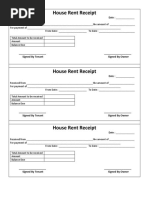 House Rent Receipt Template | PDF