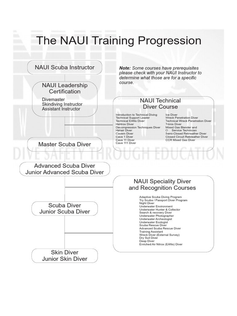 NAUI Training Progression | PDF | Scuba Diving | Manufactured Goods