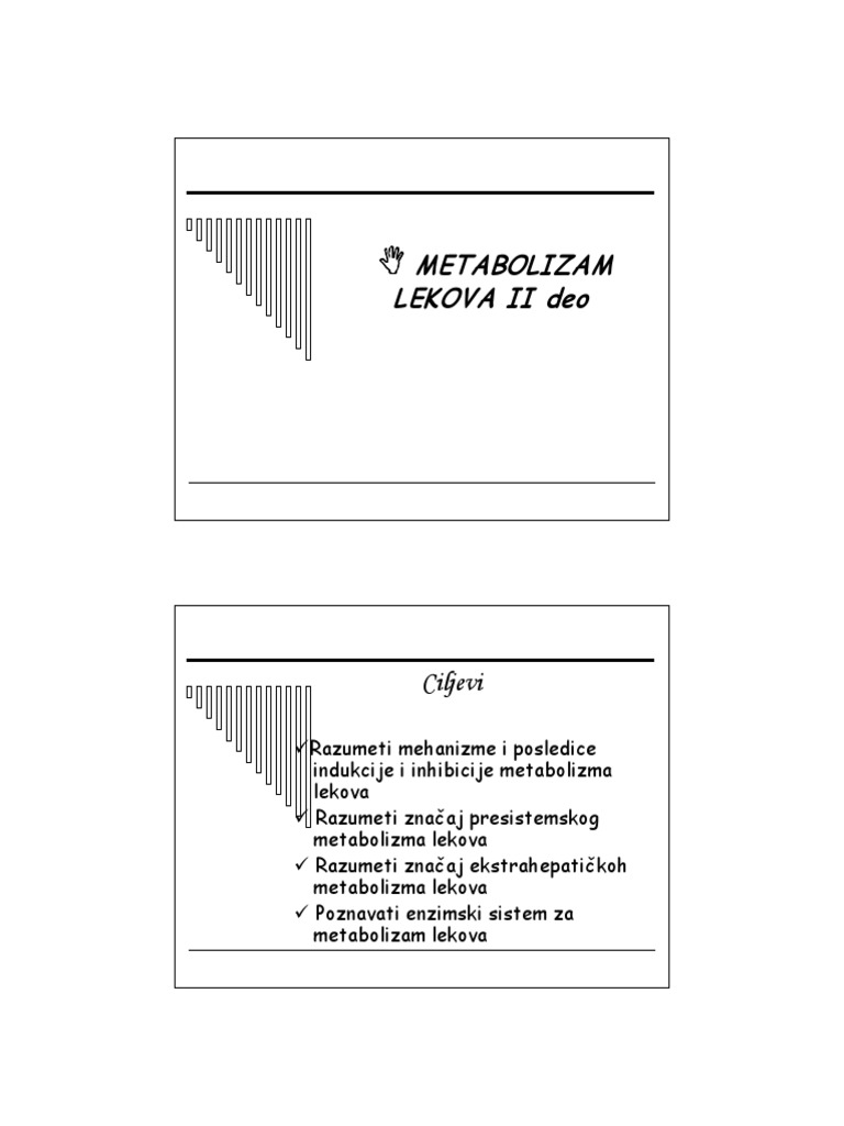 Metabolizam Lekova II Deo | PDF