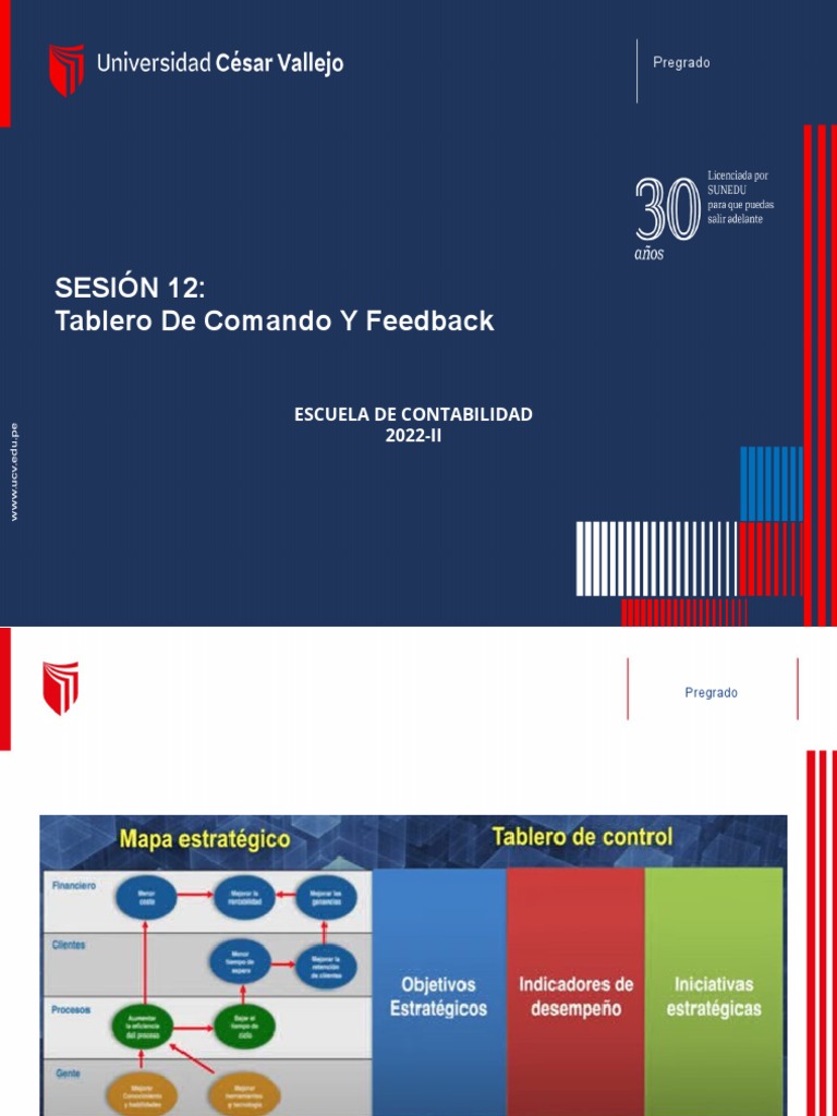PPT S12 - Tableros de Comando y Feedback | PDF | Planificación estratégica | Business