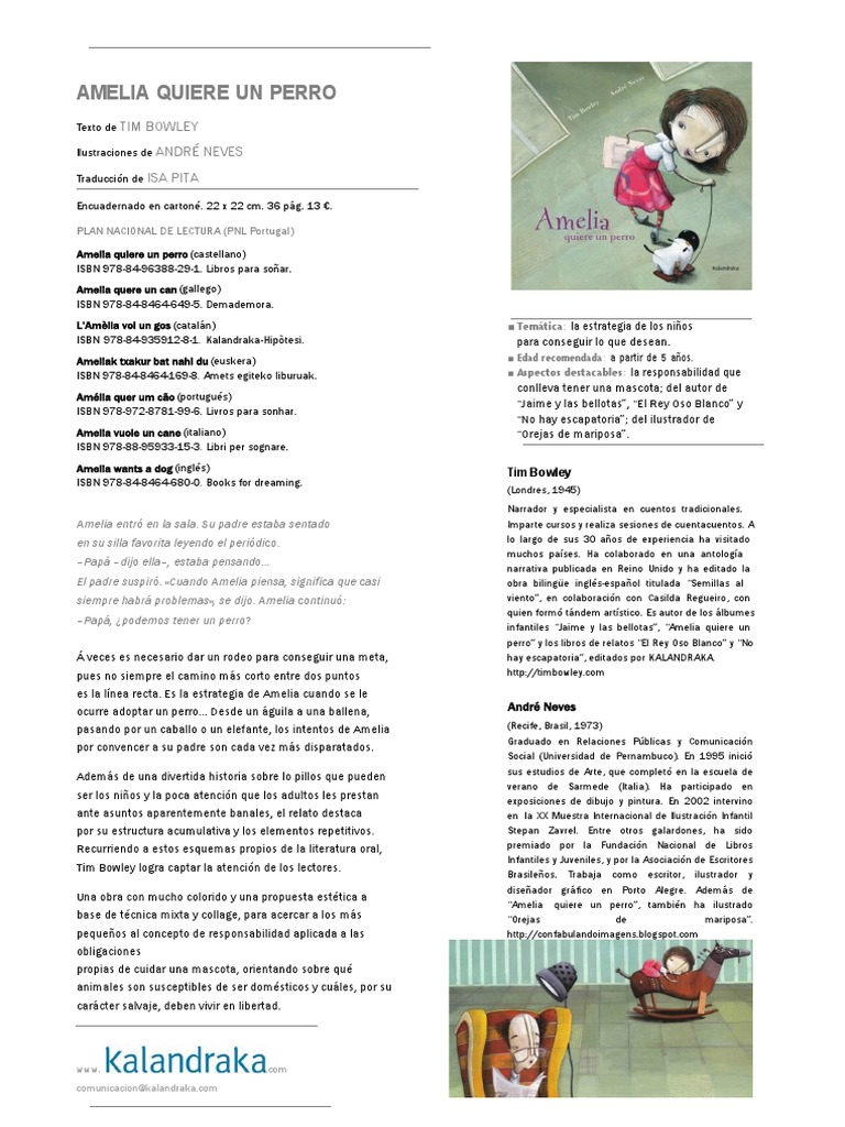 Amelia Quiere Un Perro | PDF