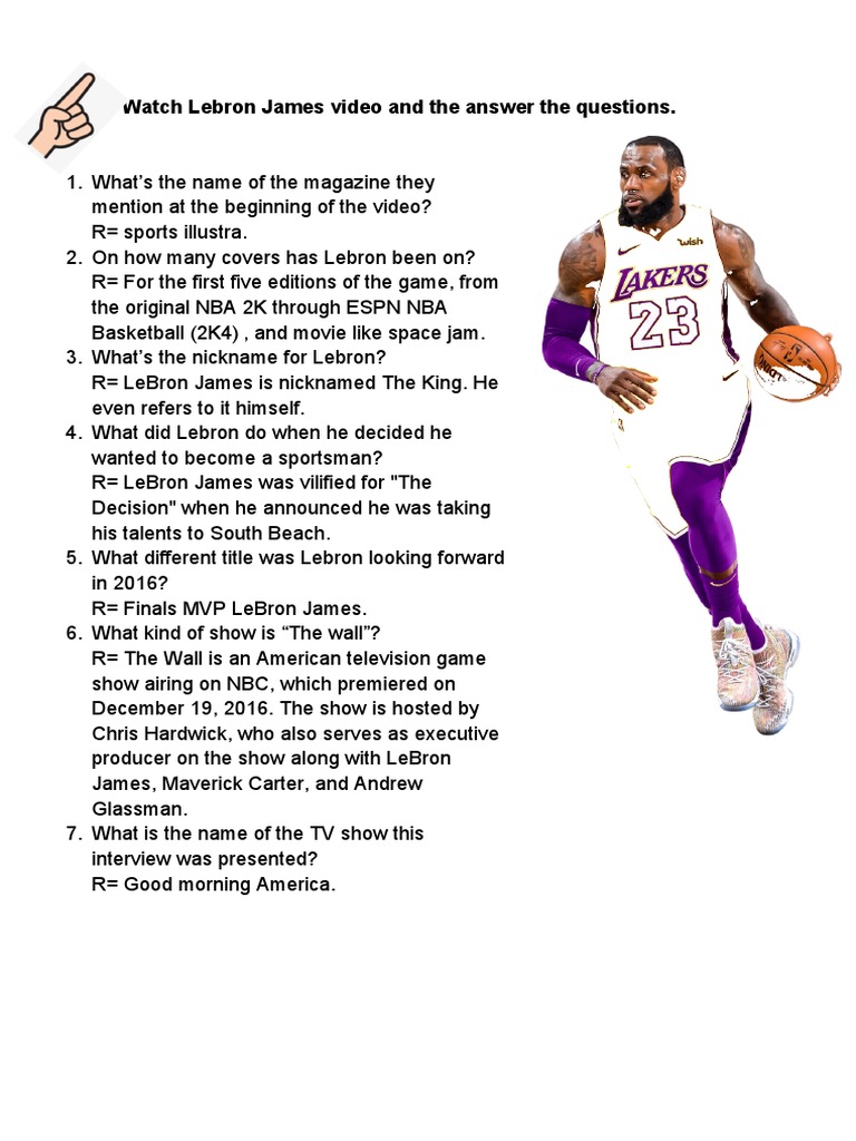 Lebron James Video - Questions | PDF | Sports & Recreation