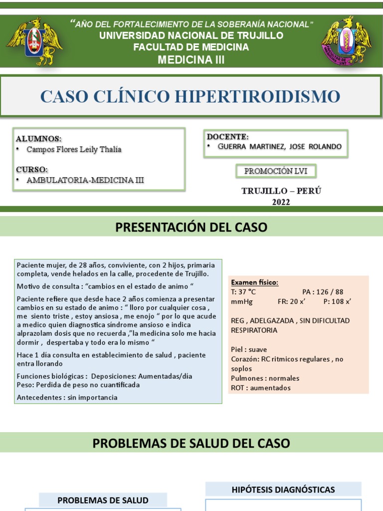 Caso Clinico 06 - Hipertiroidismo - Leily Thalía | PDF | Hipertiroidismo | Hormona estimulante ...