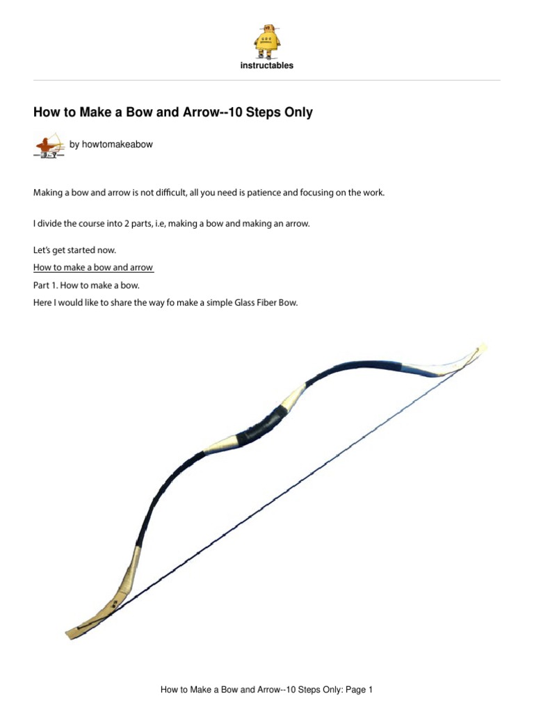 How To Make A Bow and Arrow Step by Step | PDF | Bow And Arrow | Arrow