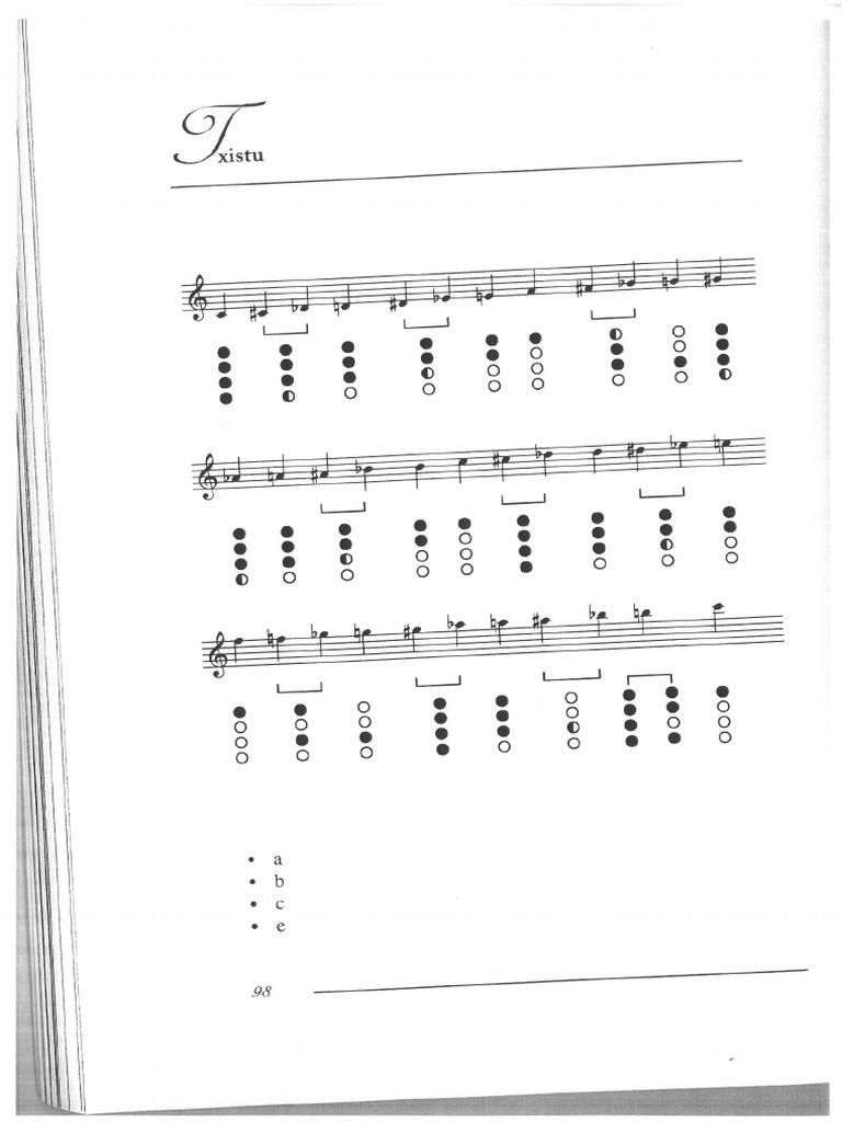 Digitación Txistu | PDF