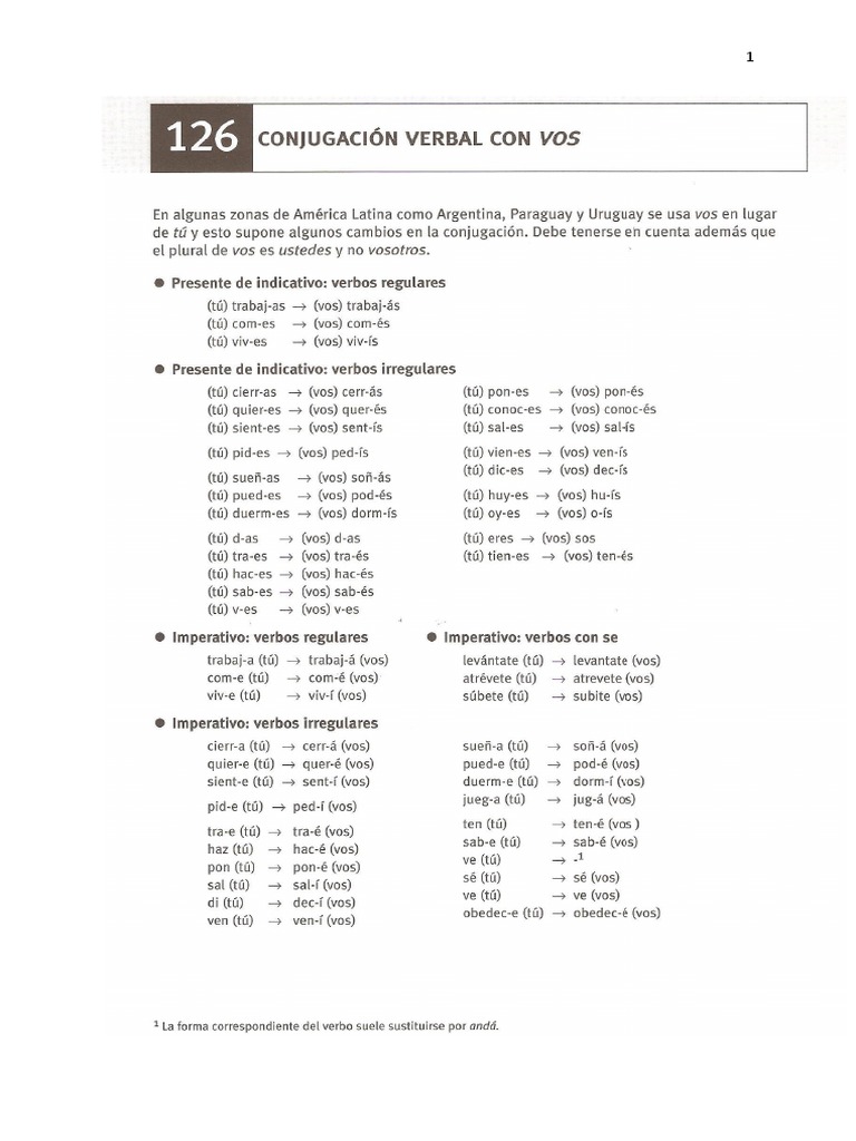 Voseo | PDF | Cocina, comidas y vino