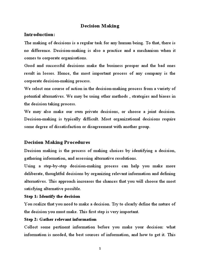 Production - Decision Making | PDF | Decision Making | Risk