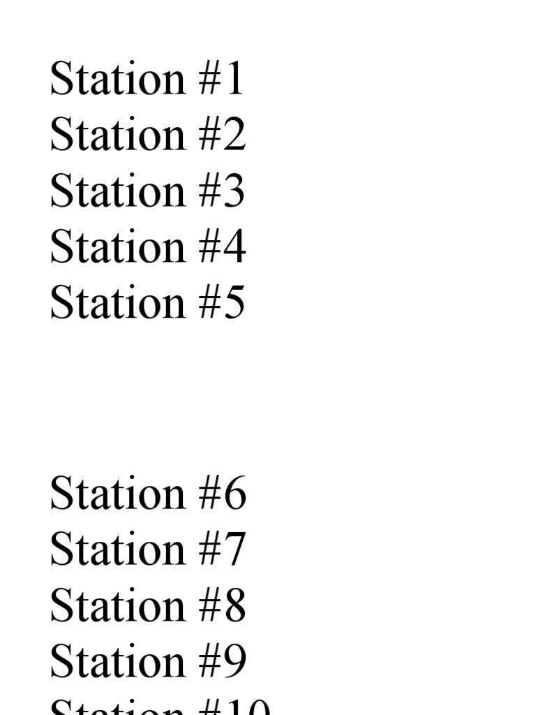 Circuit Stations | PDF