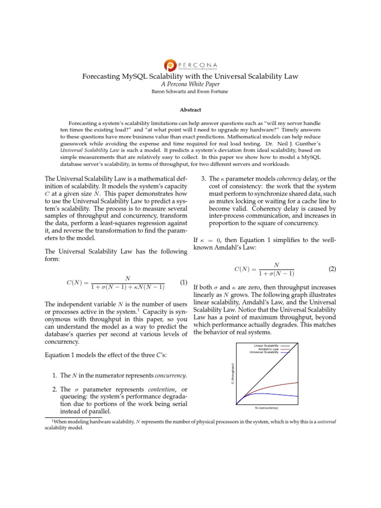 Forecasting Mysql Scalability Pdf Scalability Errors And Residuals