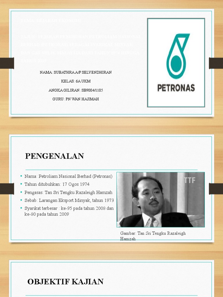 Sejarah Penubuhan Petronas 1974 | PDF