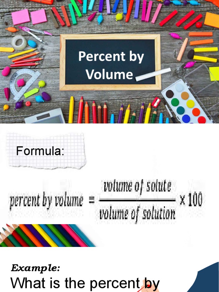 Percent by Volume | PDF | Ethanol | Mass Concentration (Chemistry)
